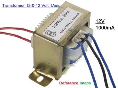 1amp 12v Transformer 12v 0 12v 1000ma Input Ac 220v 50hz Output Dc 12