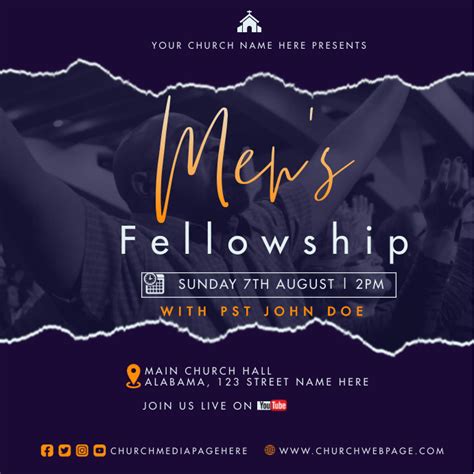 Mens Fellowship Template Postermywall