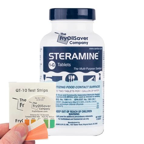 Steramine Quat Test Strips For Food Service 150 X Qt 10 Quat Test Strips To