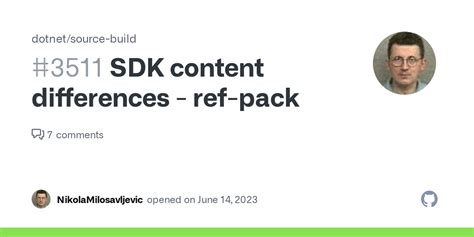 Sdk Content Differences Ref Pack · Issue 3511 · Dotnetsource Build