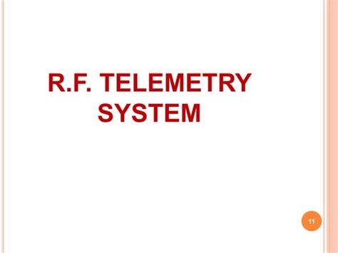 Data Transmission And Telemetry