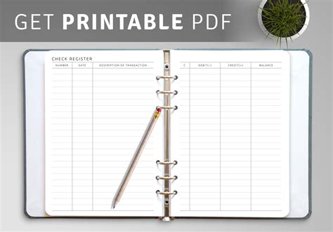 Free Checkbook Ledger Printable Free Printable Template
