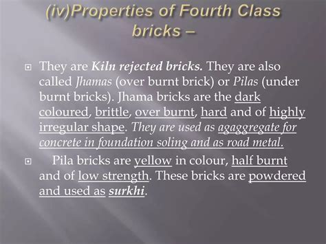 Classification Of Burnt Clay Brick Pptx