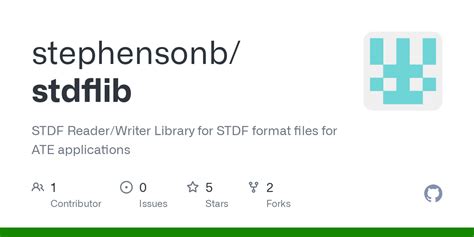 Github Stephensonbstdflib Stdf Readerwriter Library For Stdf Format Files For Ate Applications