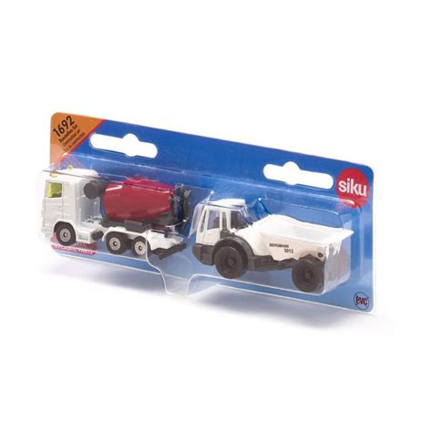 Siku 2 Pack Construction Diecast Set Cement Mixer And Dump Truck Online