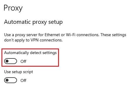 Ways To Disable Proxy Settings In Windows