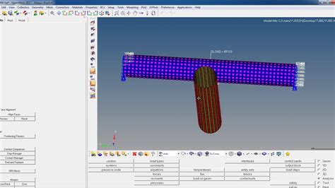 Abaqus Explicit Anlaysis Hypermesh Using Deck Prepare Youtube