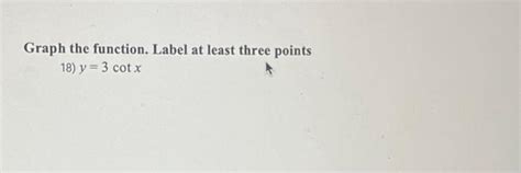 Solved Graph The Function Label At Least Three Points 18