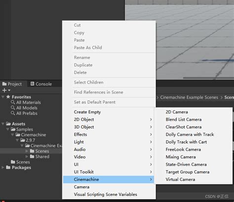 Unity之无代码开发摄像头跟随，使用unity自带cinemachine插件unity 摄像机插件 Csdn博客