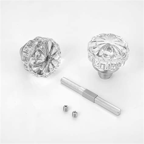 Toptotoo 2 Pack Glass Door Knobs Interior Old Style Door Knob