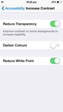 Reduce Transparency IOS 7 1 Disable Transparency And Blur To Improve Contrast And Readability