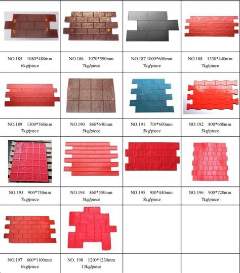 China Rubber Concrete Stamp Mats Manufacturers Suppliers Bulk Rubber