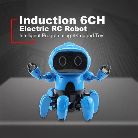 Smart Induction 6ch Electric 6 Legged Rc Robot Intelligent Programming Gesture Sensor Obstacle