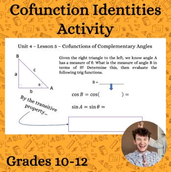 Cofunction Identities Activity Guided Notes By Fouser S Funky Formulas