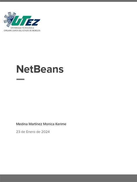 Conociendo El Ide Apache Netbeans Pdf Frijoles Netos Aplicaciones