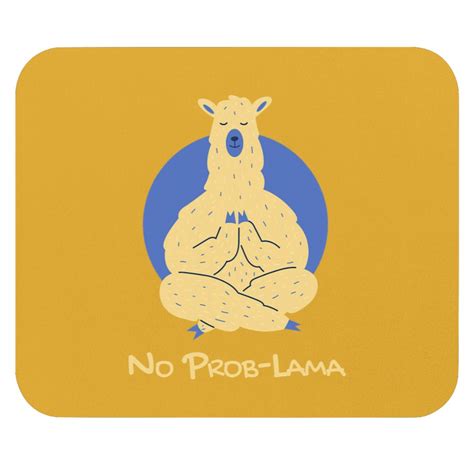 Lama Llama No Problama No Problem Funny Lama Alpaca Mouse Pads Sold By Genevievepadberg94909
