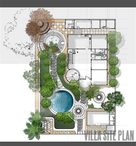 Villa Site Plan Design Landscape Design Plans Landscape Design