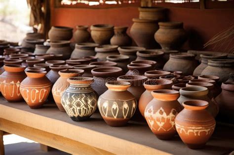 Seed Storage In Traditional Clay Pots Stock Illustration Illustration