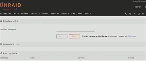 Cant See Interface Extra In Network Settings Other Problems General Support Unraid
