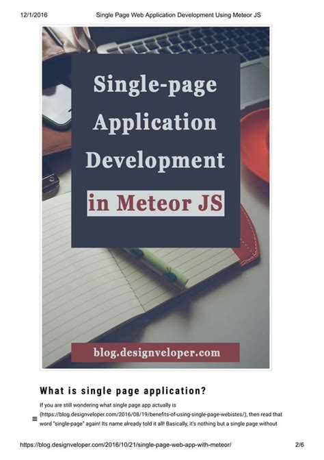 Single Page Web Application Development Using Meteor Js PDF