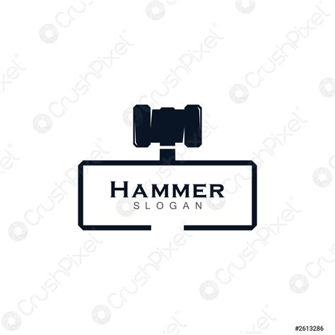 Hammer Symbol Vector Icon Stock Vector 2613286 Crushpixel