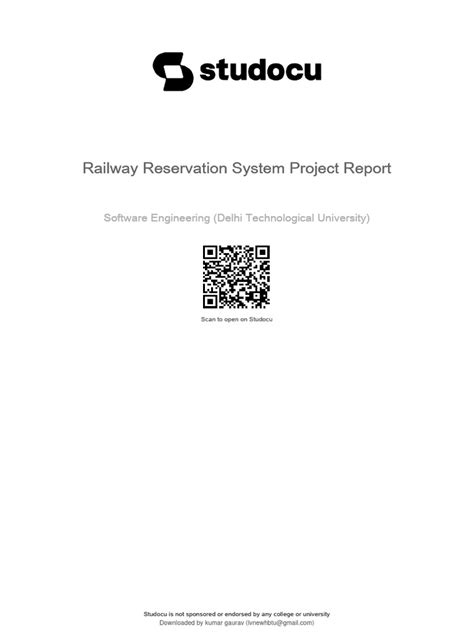 Railway Reservation System Project Report Pdf Active Server Pages