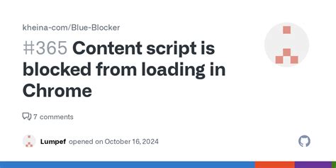 Content Script Is Blocked From Loading In Chrome · Issue 365 · Kheina Comblue Blocker · Github