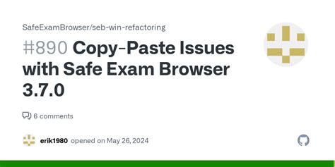 Copy Paste Issues With Safe Exam Browser 370 · Issue 890 · Safeexambrowserseb Win