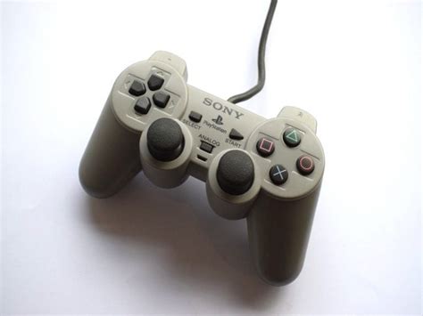 Ps1 Official Dual Shock Controller Grey Ps1 Controller Baxtros