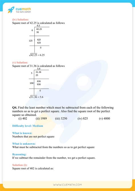 Ncert Solutions Class 8 Maths Chapter 6 Squares And Square Roots