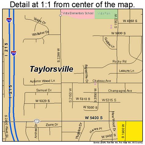 Taylorsville Utah Street Map 4975360