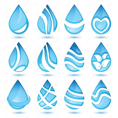 دانلود رایگان وکتور آیکون قطرات آب و موج Mv003214