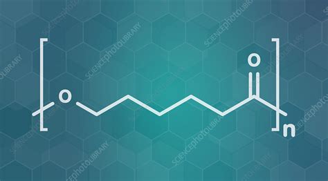 Polycaprolactone Polymer Chemical Structure Illustration Stock Image F0279167 Science