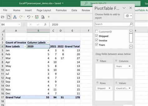 How To Create A YOY Comparison Chart Using A PivotChart In Excel TechRepublic