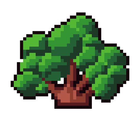Pixelated Bush Nature And Forest In 8 Bit Game 17522601 Vector Art At