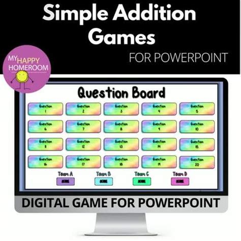 Addition Games Use With Powerpoint By My Happy Homeroom TPT