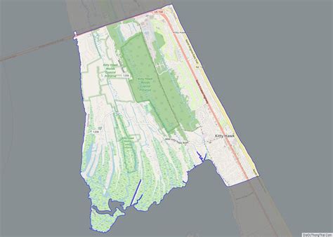 Map Of Kitty Hawk Town Thong Thai Real