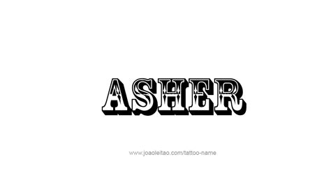 Asher Name Tattoo Designs