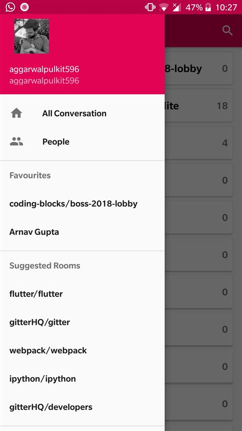 github coding blocks chatter chat app for gitter