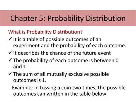 PPT Chapter Probability Distribution PowerPoint Presentation Free Download ID