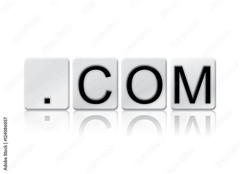 Dot Com Isolated Tiled Letters Concept And Theme Stock Illustration