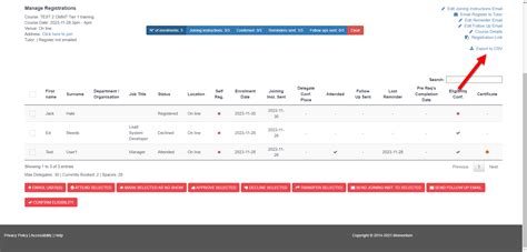 How To Export Delegates To Csv Momentum Elearning Ltd Lms