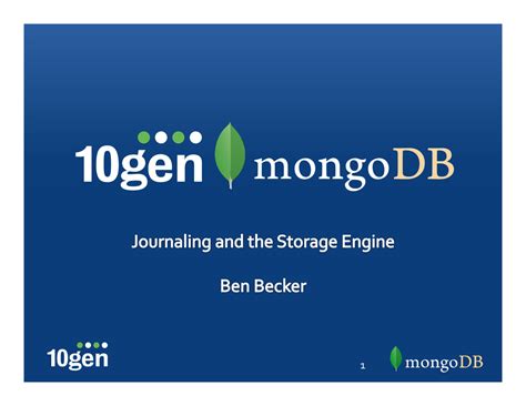 Mongodb Storage And Journaling Speaker Deck