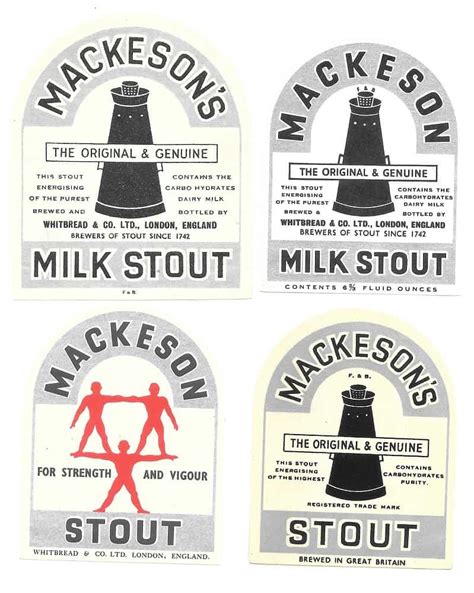 Whitbread 4 Different British Beer Labels