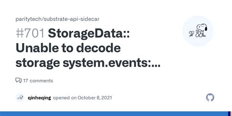 Storagedata Unable To Decode Storage Systemevents Createtypevec · Issue 701