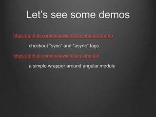 Lazy Angular W Webpack PPT