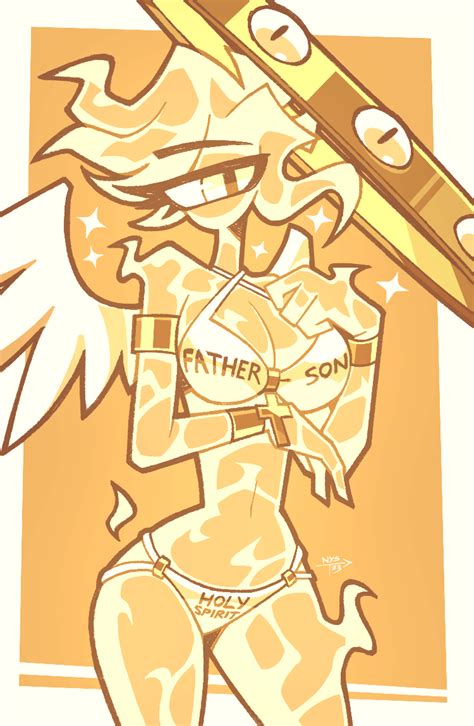 Rule 34 Angel Biblically Accurate Angel Bikini Cyclops Gold Metal