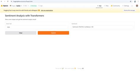 Nlp Ai Machinelearning Gradio Huggingface Sentimentanalysis Bhagavathi Lingam A