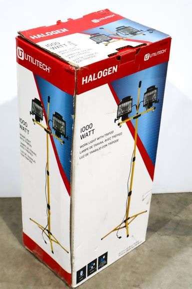 Utilitech Halogen Watt Yellow Plug In Stand Work Light The Picture May Not Be