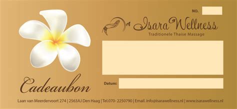 Cadeaubon Isara Wellness Thai Massage In Den Haag